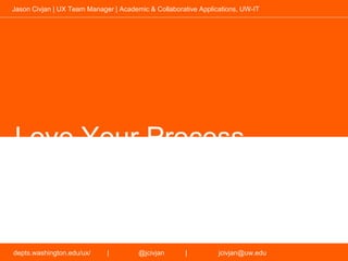 Love Your Process, Not Your Product | PPT