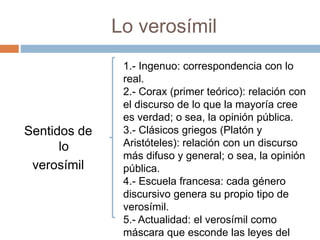 Lo verosímil | PPTX