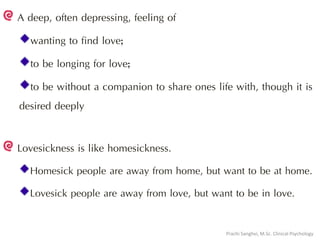 Lovesickness | PPTX