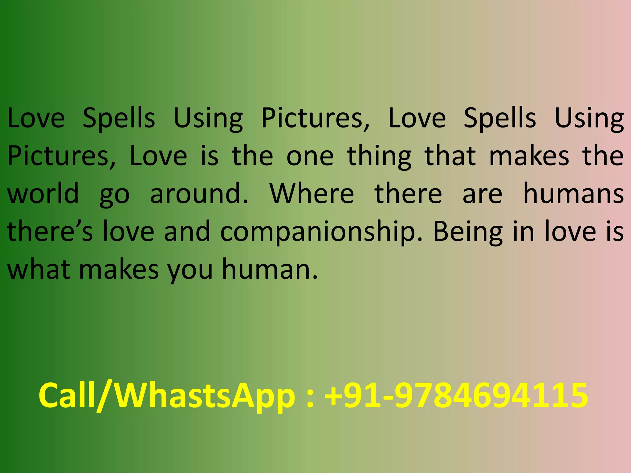 Love spells using pictures | PPTX