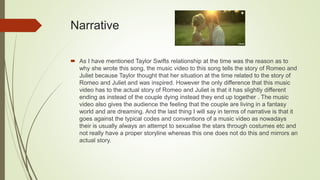 Love story analysis | PPTX | Music Video | Genres