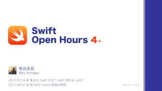 Swift Open Hours 4 #love_swift #cocoa_kansai | PPT