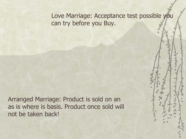 Love Vs Arranged Marriage | PPT