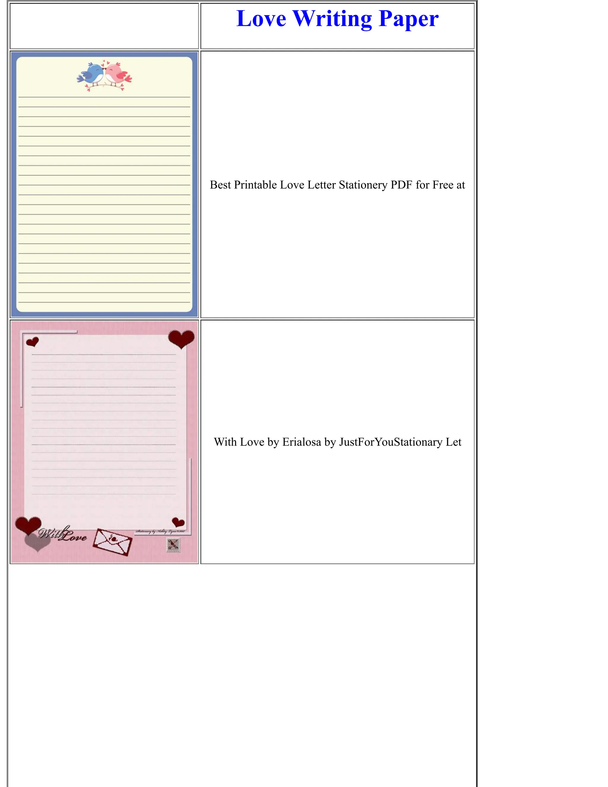 Love Writing Paper | PDF