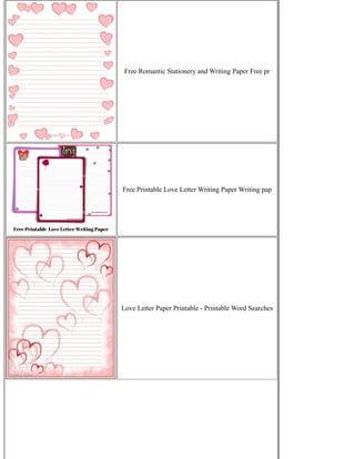 Love Writing Paper | PDF
