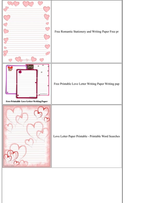 Love Writing Paper | PDF