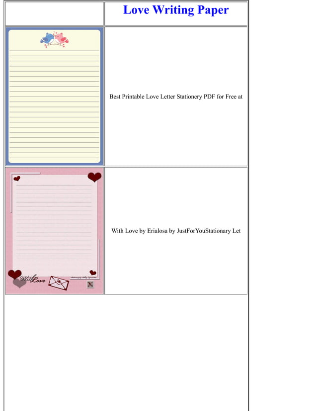 Love Writing Paper | PDF