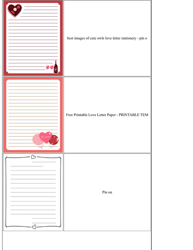 Love Writing Paper | PDF | Free Download