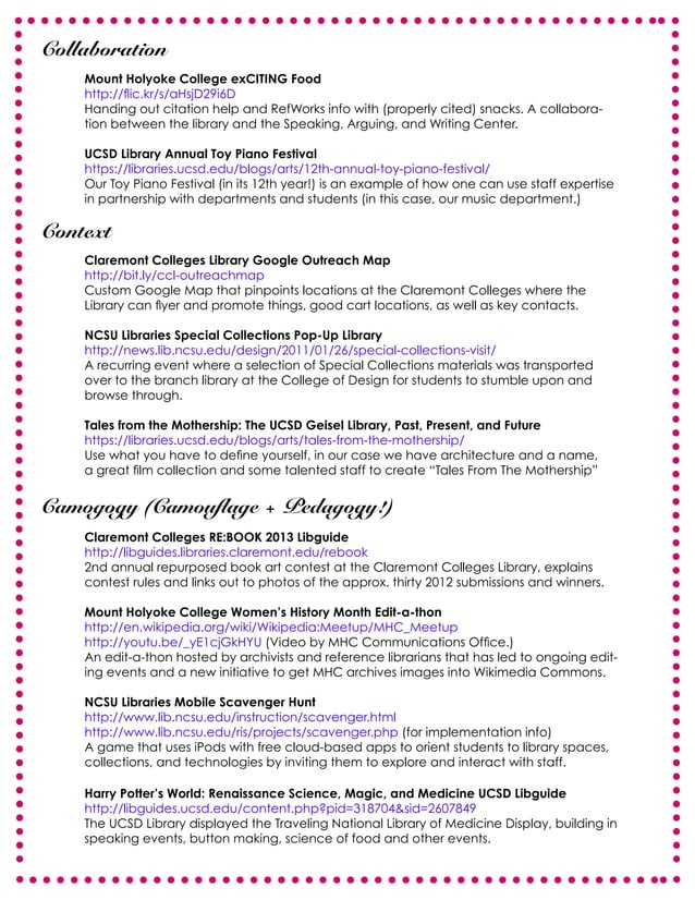 Love your library handout ACRL2012 | PDF