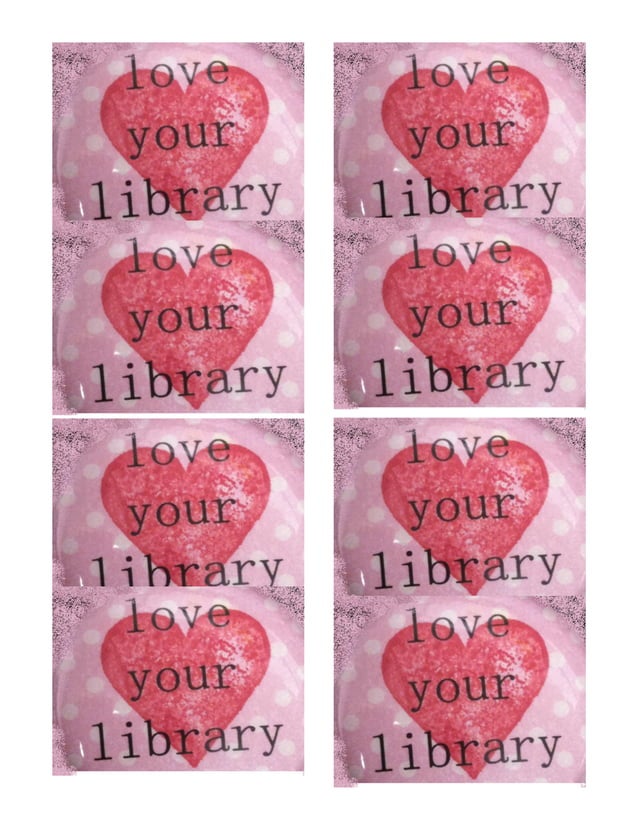Love Your Library Sticker Template: Avery Labels 5395 | PDF