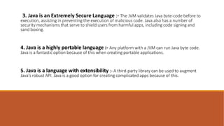 What is JAVA ? What is Java Programming used for ? | PPTX | Programming ...