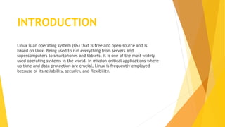 Linux operating system | PPTX | Computing | Technology & Computing
