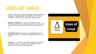 Linux operating system | PPTX | Computing | Technology & Computing