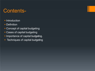 capital budgeting (lovkesh) | PPT