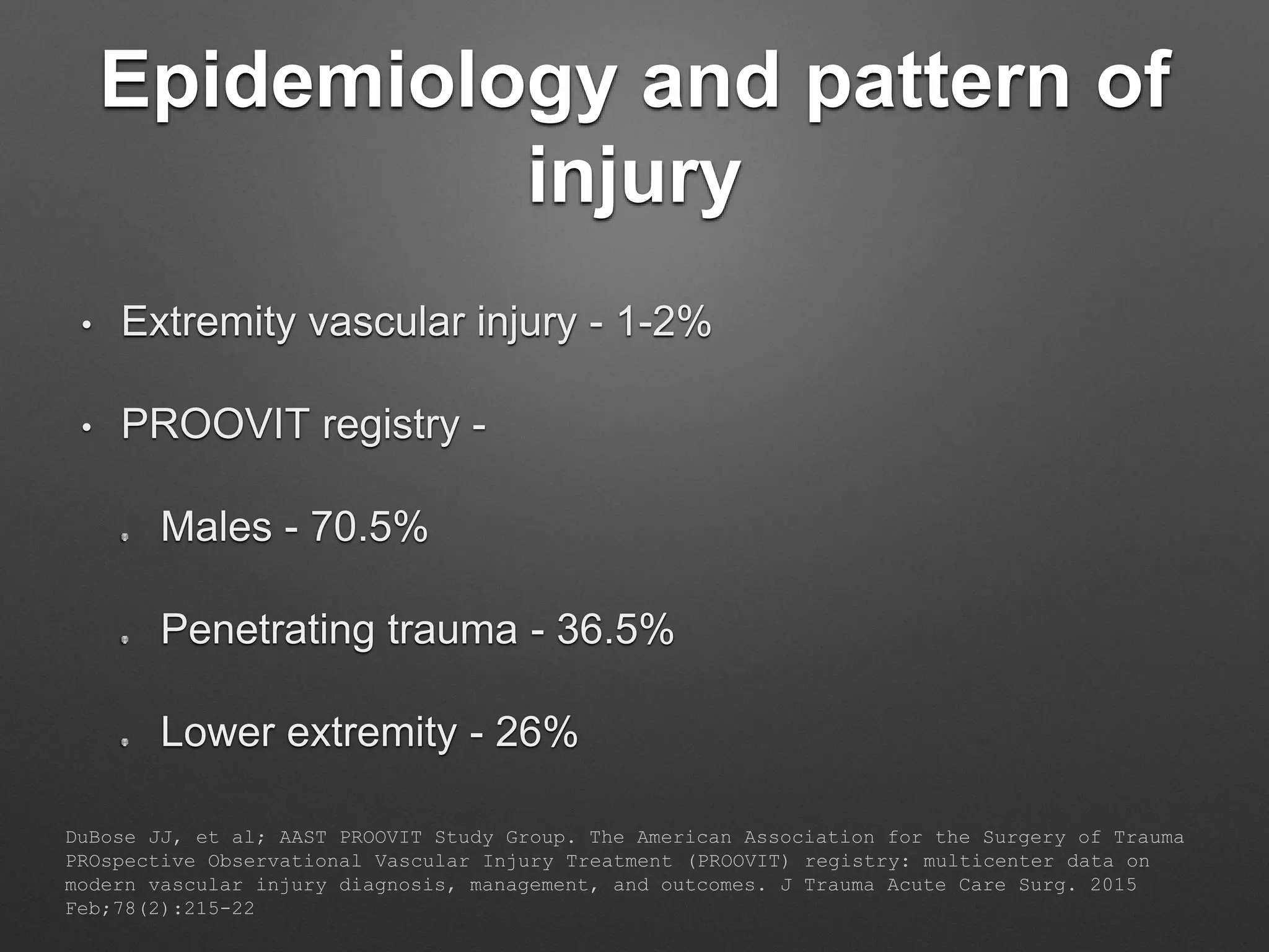 Lower Limb Vascular Trauma - Brief | PPTX