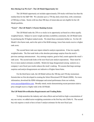 Exploiting the Low Volatility Anomaly: A Low Beta Model Portfolio for ...