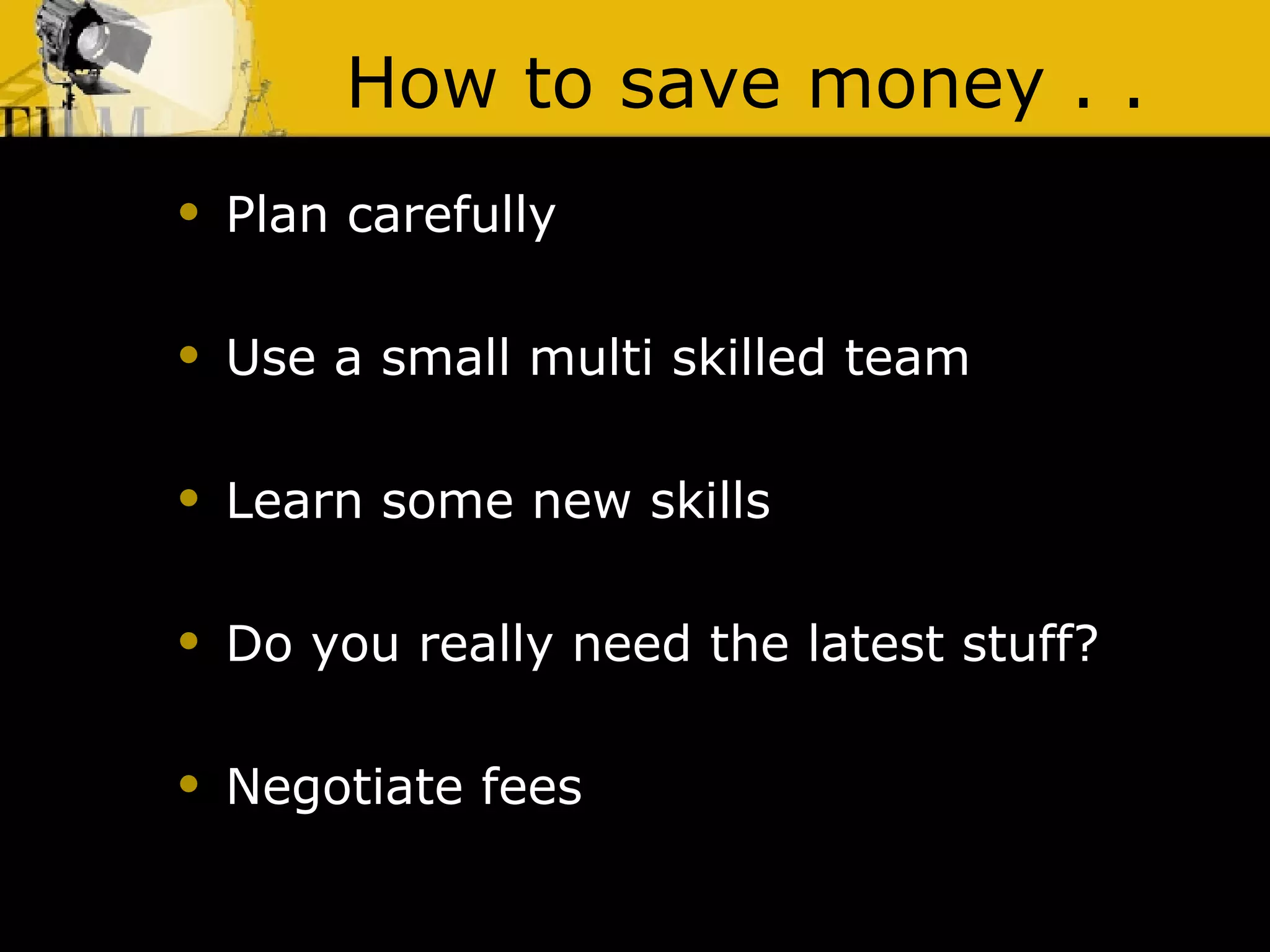 Low Budget Productions | PPT