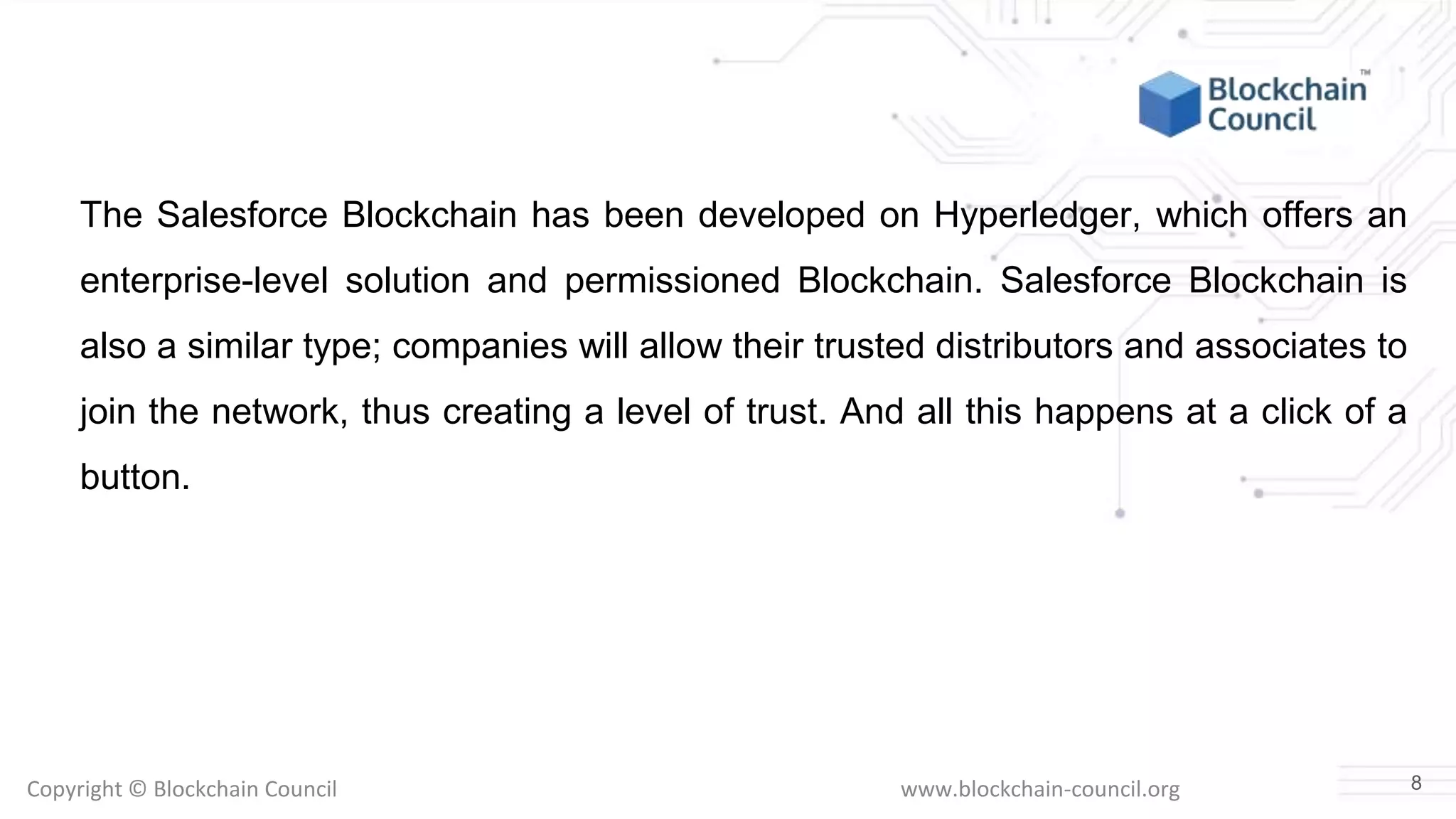 Low code blockchain platform for crm by salesforce | PPT