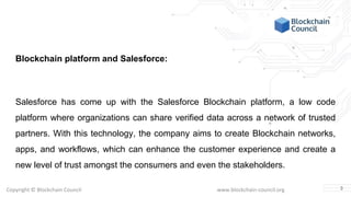 Low code blockchain platform for crm by salesforce | PPT