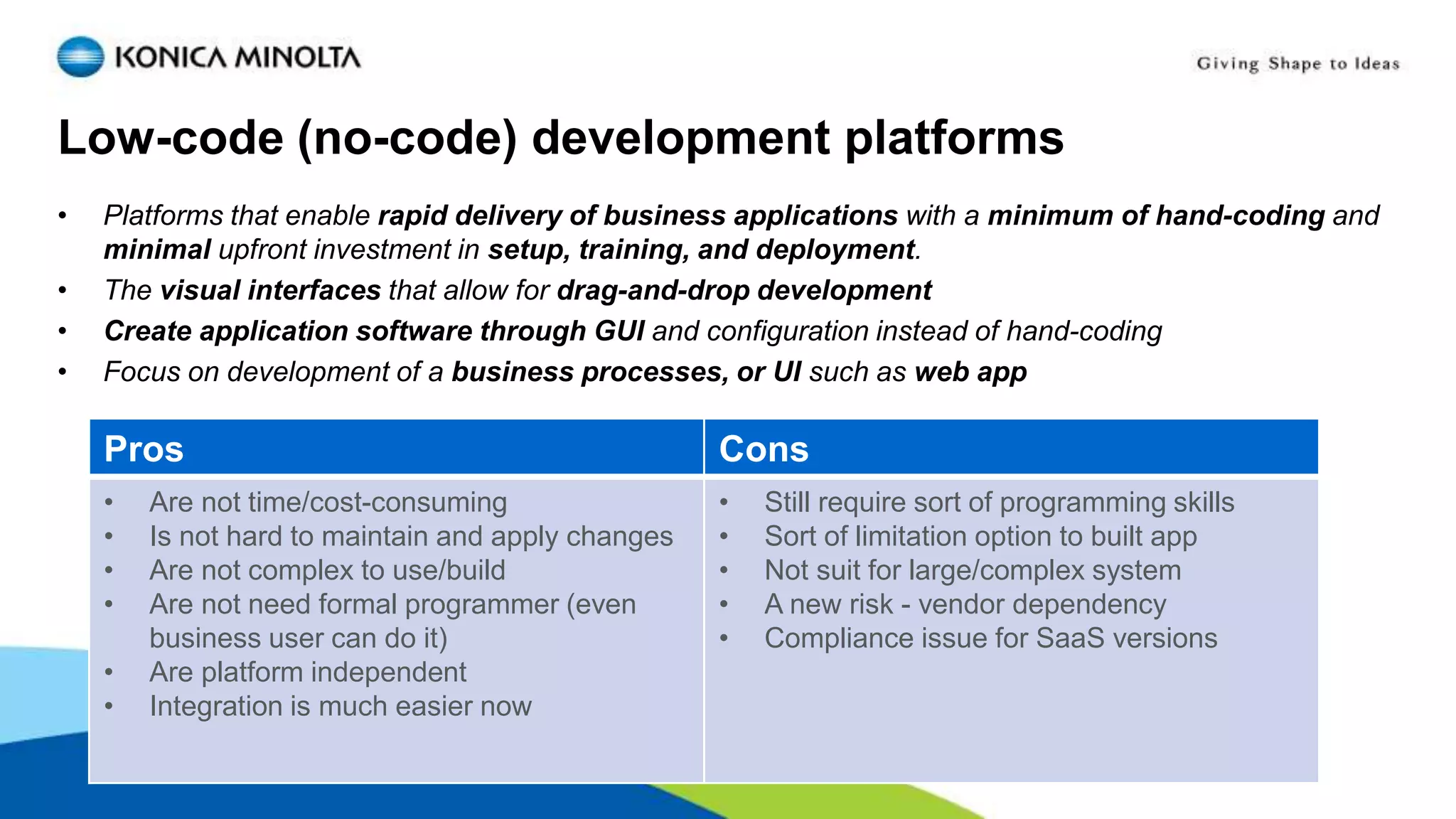 Low code development platform | PPTX