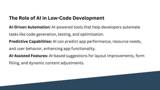 Low-Code Development Platforms Accelerating Software Development | PDF ...