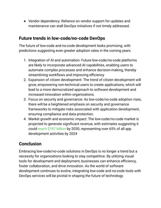Low-Code/No-Code in DevOps: Using visual tools to automate development ...