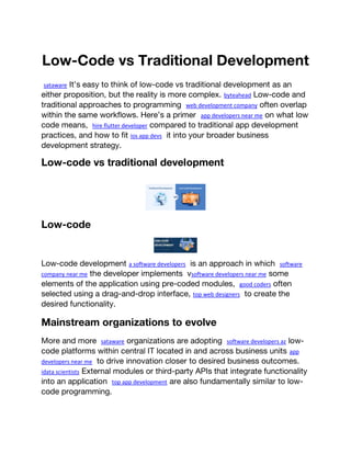 Low-Code vs Traditional Development 1.pdf