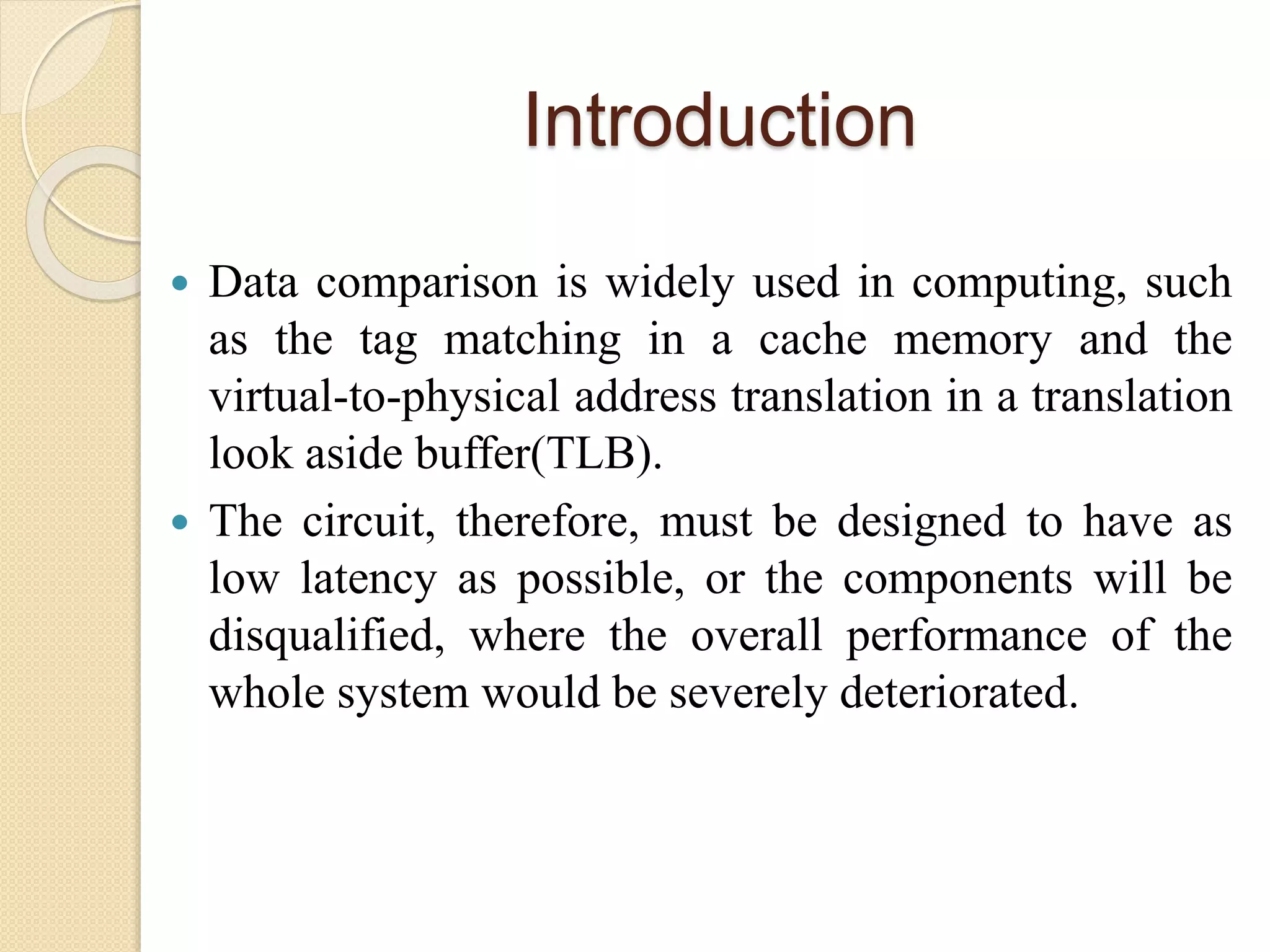 Low complexity low-latency architecture for matching | PPT