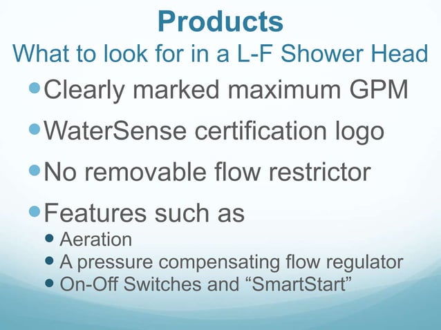 Low flow shower heads presentation complete | PPT