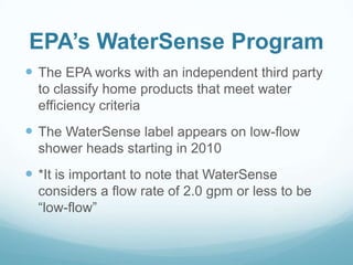 Low flow shower heads presentation complete | PPT