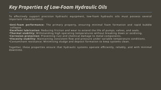 Better Control with Low-Foam Hydraulic Fluids | PPTX