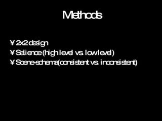 Low Level Visual Saliency Does Not Predict Change | PPT
