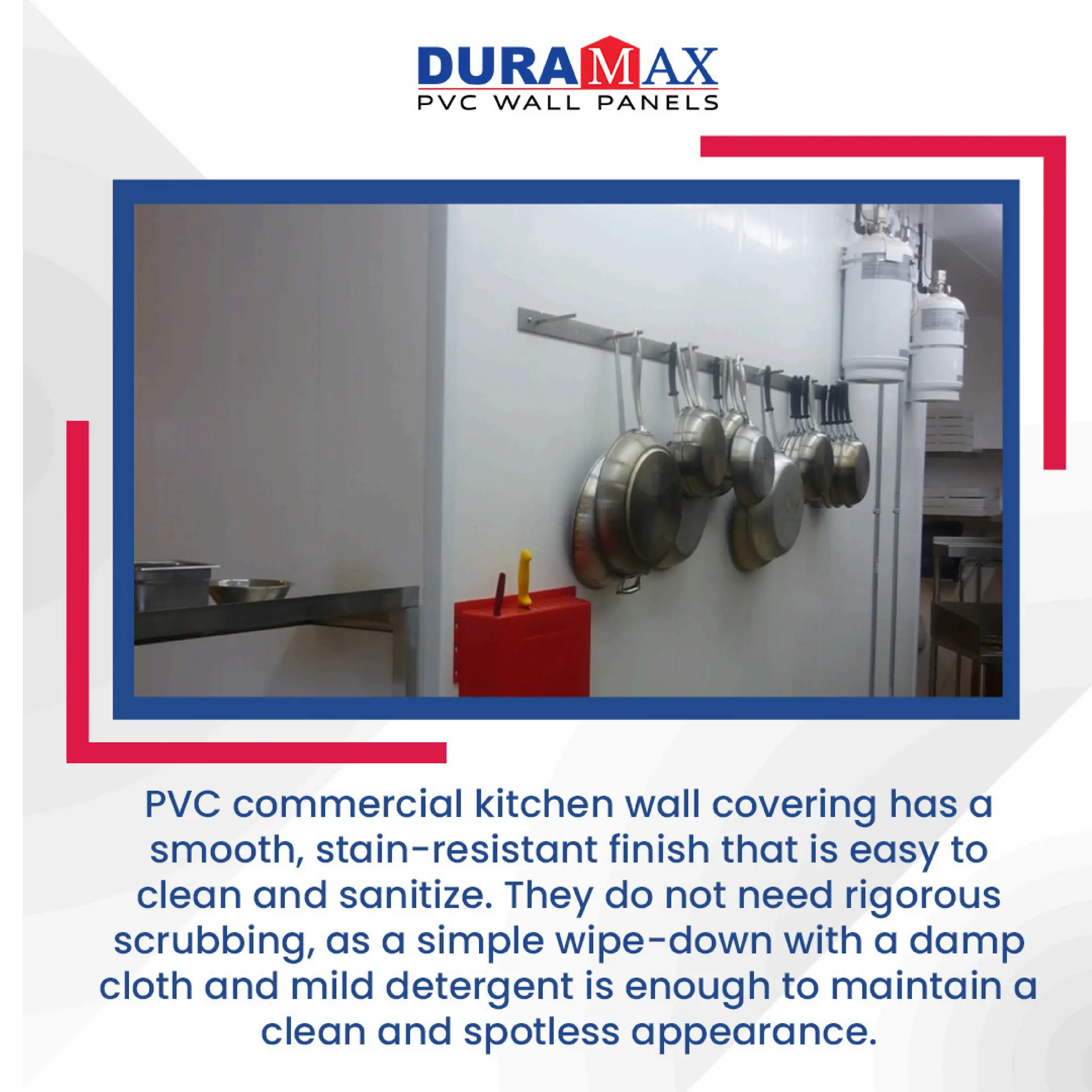Low-maintenance PVC wall panels for commercial kitchen wall covering | PDF