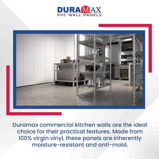 Low-maintenance PVC wall panels for commercial kitchen wall covering | PDF