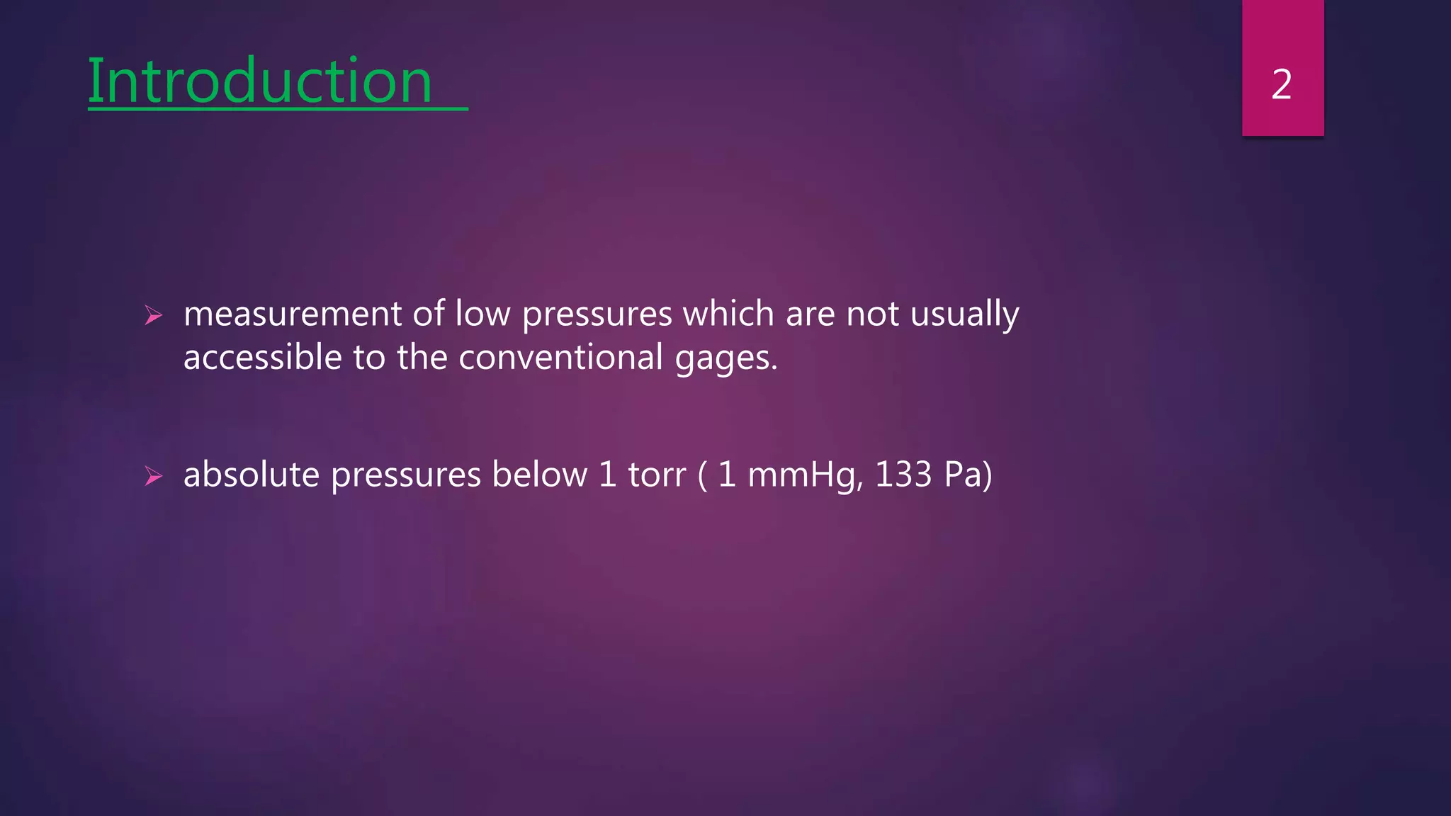 Low pressure measurement | PPTX