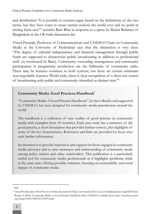 Ethical Practice Guidelines for Community Radio Stations | PDF