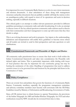 Ethical Practice Guidelines for Community Radio Stations | PDF