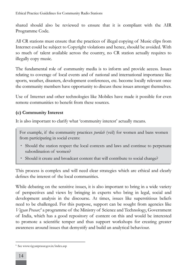 Ethical Practice Guidelines for Community Radio Stations | PDF