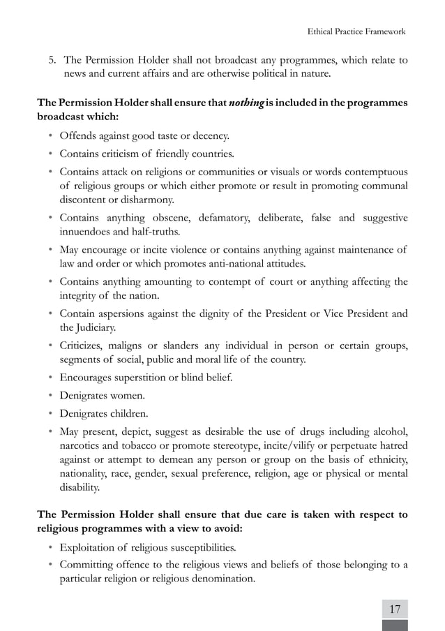 Ethical Practice Guidelines for Community Radio Stations | PDF