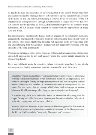 Ethical Practice Guidelines for Community Radio Stations | PDF