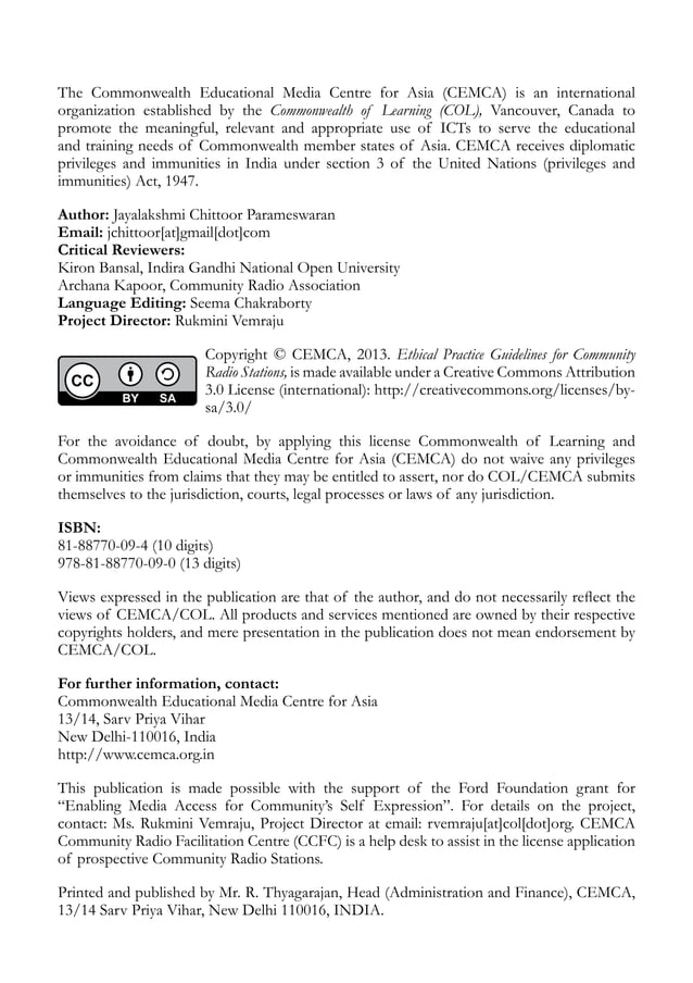 Ethical Practice Guidelines for Community Radio Stations | PDF