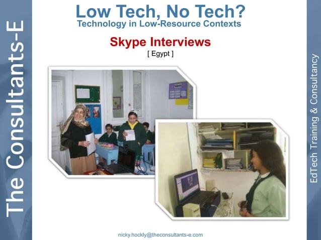 No tech, low tech? Teaching and technology in low resource ELT contexts ...