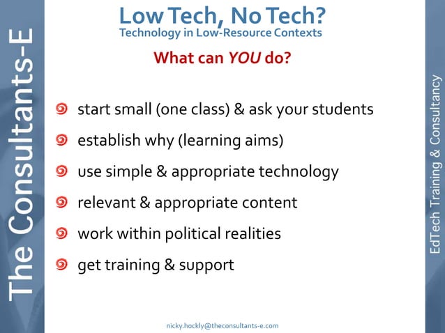 No tech, low tech? Teaching and technology in low resource ELT contexts ...