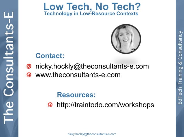 No tech, low tech? Teaching and technology in low resource ELT contexts ...