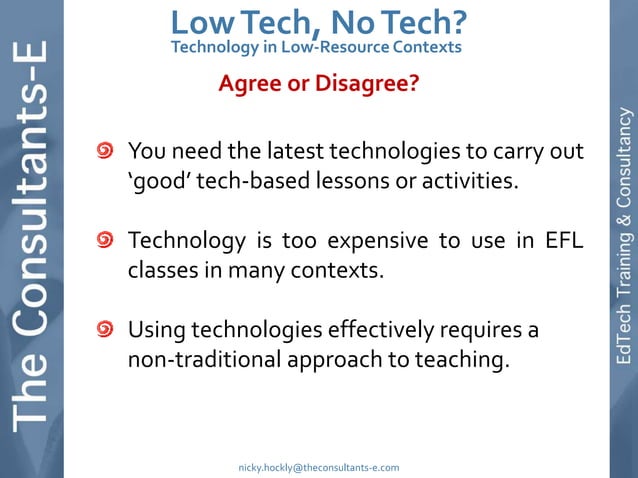 No tech, low tech? Teaching and technology in low resource ELT contexts ...