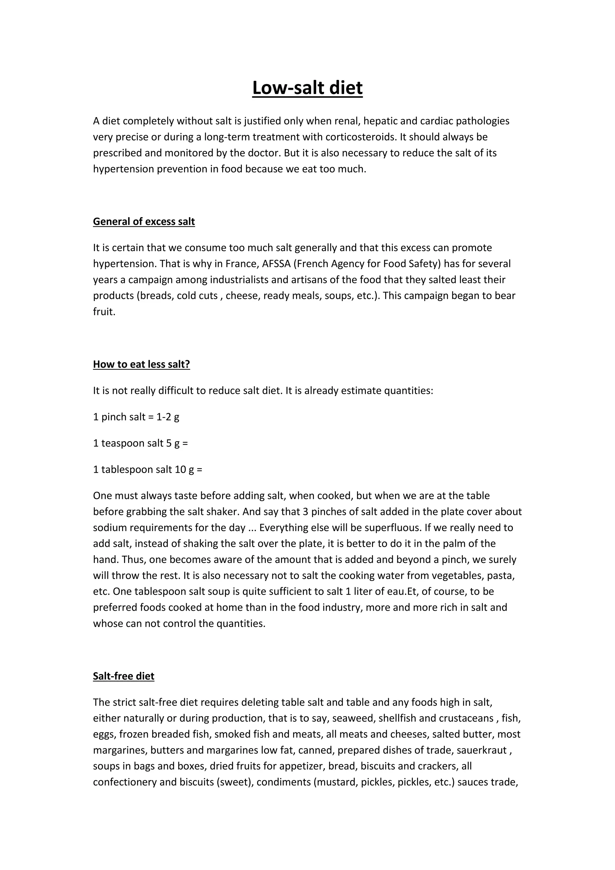 Low Salt Diet Pdf