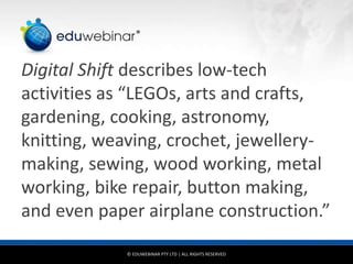 Low Tech Maker Projects | PPT