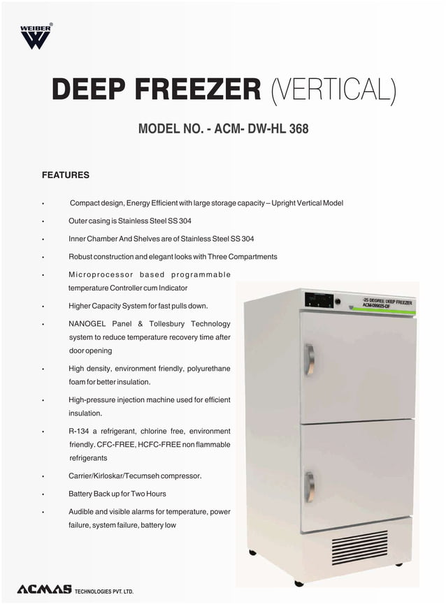 Low temperature-deep-freezer | PDF | Home Appliances | Home & Garden