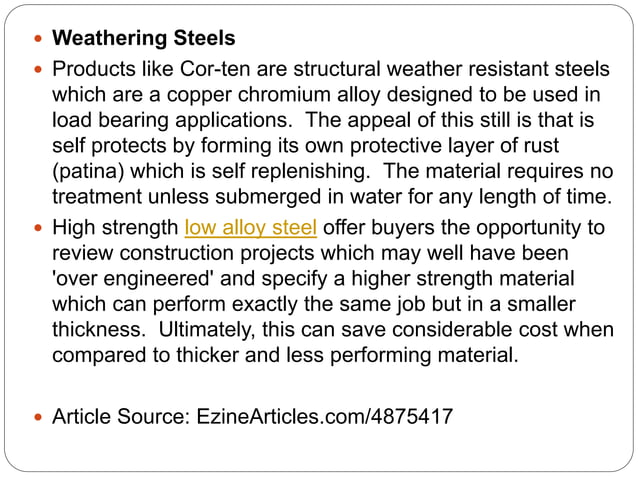 What Is High Strength Low Alloy Steel (HSLA)? | PPT