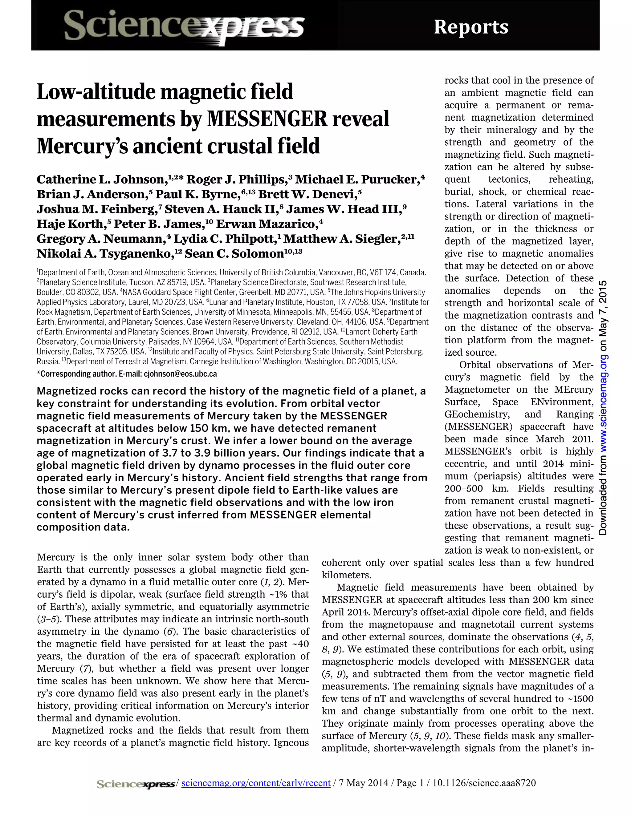 Low altitude magnetic_field_measurements_by_messenger_reveal_mercury ...